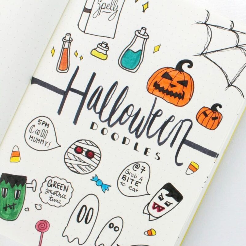 57 Halloween Bullet Journal Ideas You've Got To Try! - Captivating Crazy