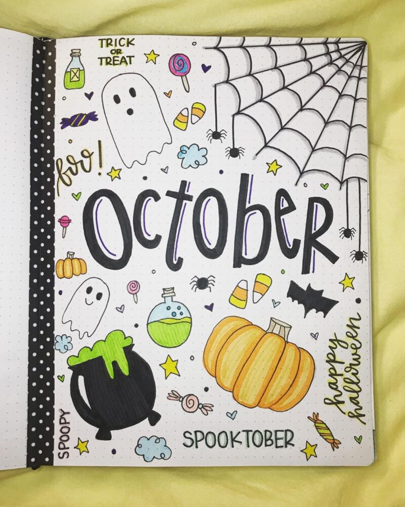 57 Halloween Bullet Journal Ideas You've Got To Try! - Captivating Crazy