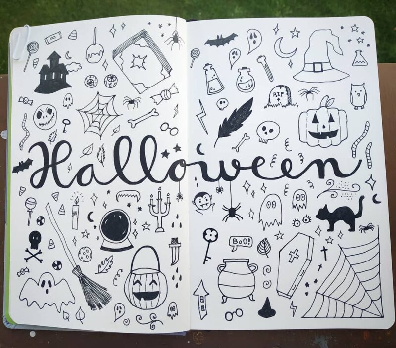 57 Halloween Bullet Journal Ideas You've Got To Try! - Captivating Crazy