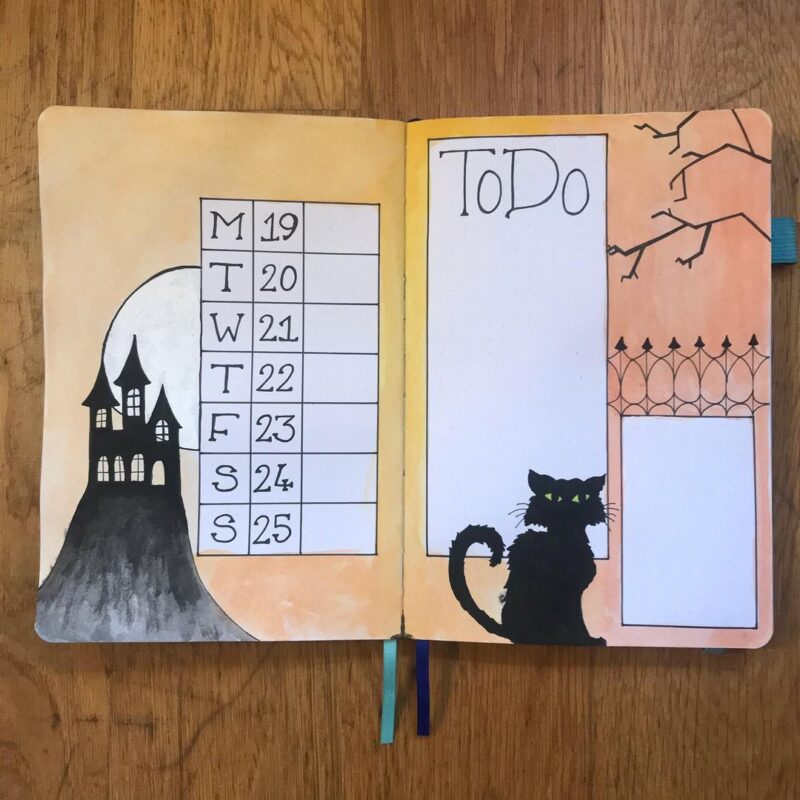 57 Halloween Bullet Journal Ideas You've Got To Try! - Captivating Crazy