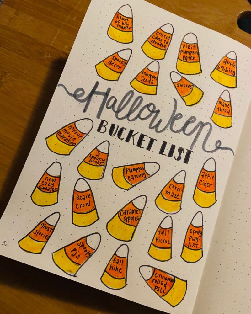 57 Halloween Bullet Journal Ideas You've Got To Try! - Captivating Crazy