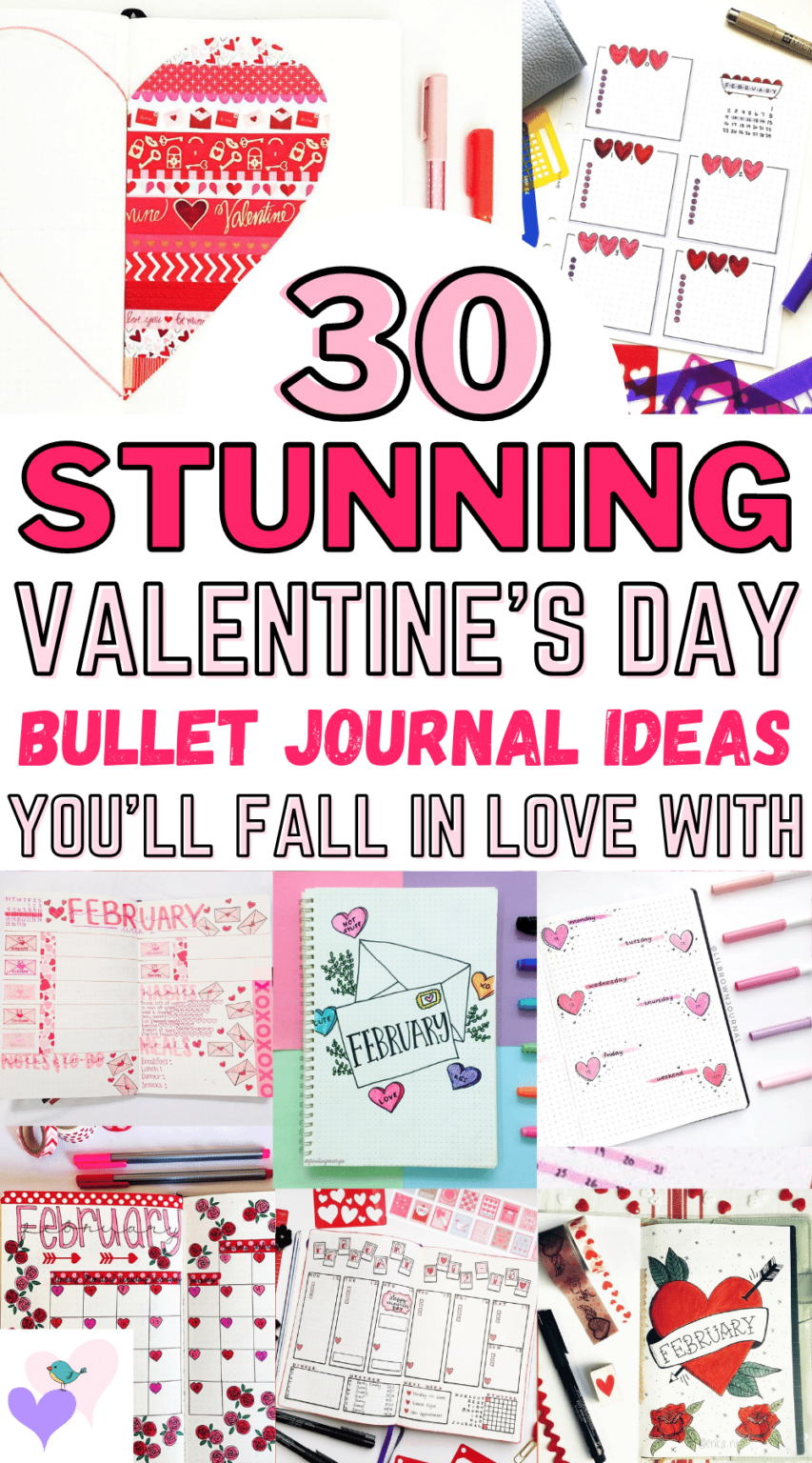 30 Valentine's Day Bullet Journal Ideas You'll Fall In Love With ...