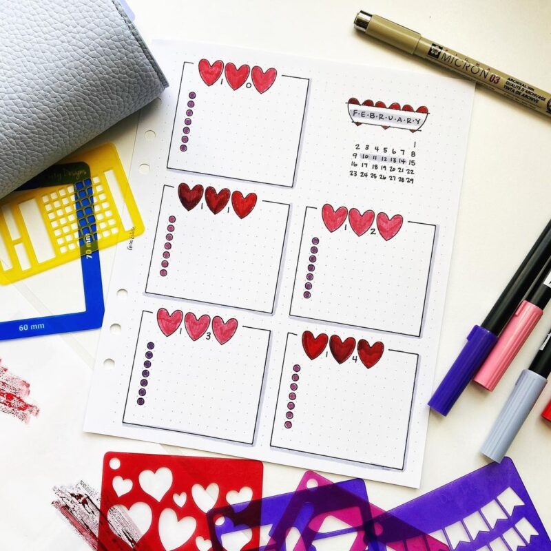 30 Valentine's Day Bullet Journal Ideas You'll Fall In Love With ...